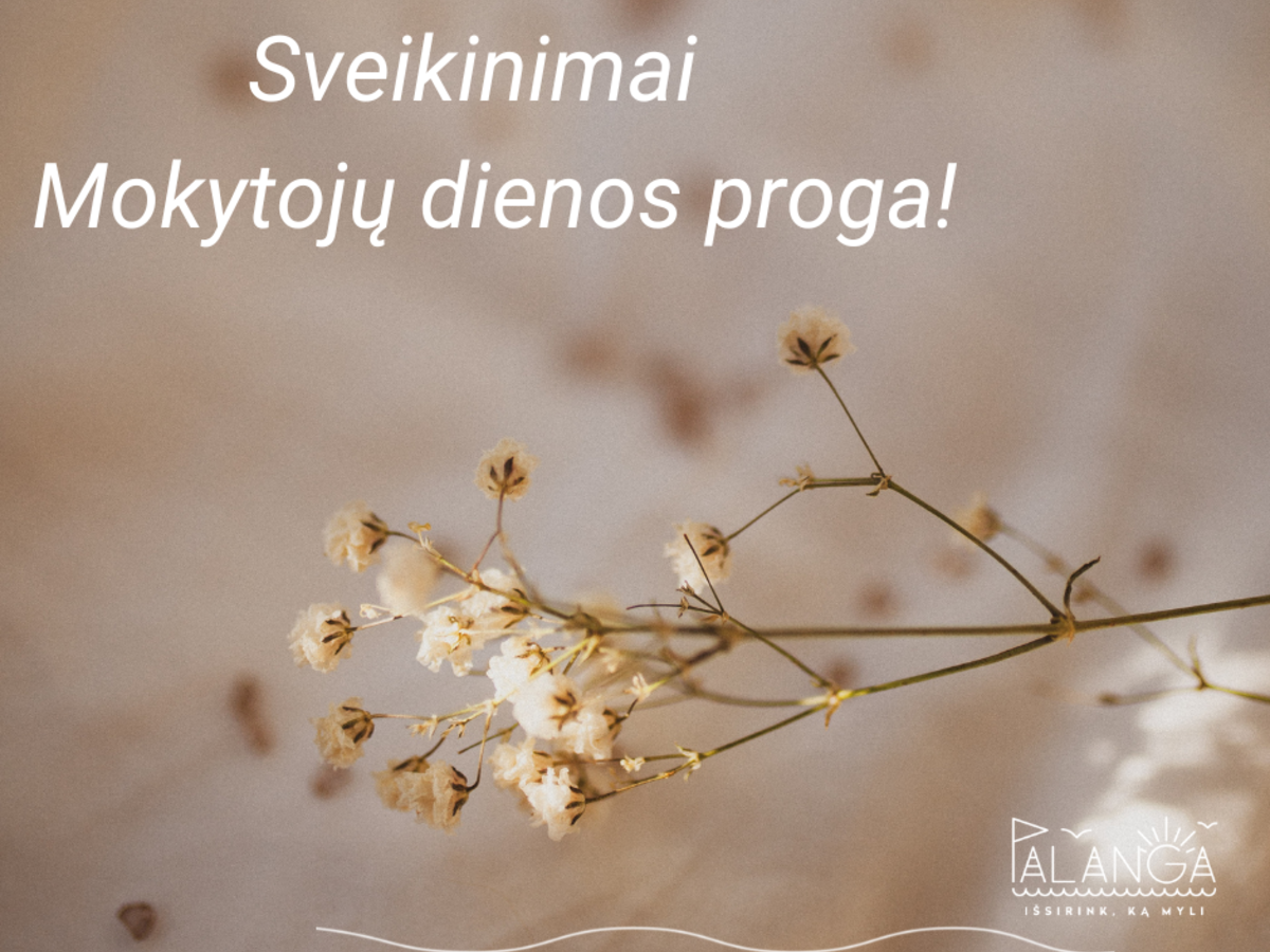 Palangos mero Šarūno Vaitkaus sveikinimas Mokytojų dienos proga ...