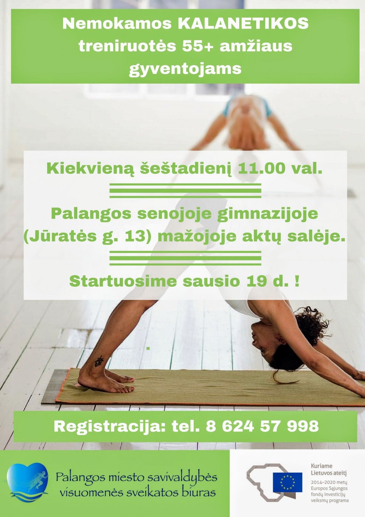 Kviečiame į nemokamas kalanetikos treniruotes | Palangos miesto savivaldybė